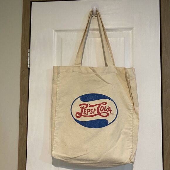 Pepsi | Bags | Vintage Pepsi Pepsicola Canvas Tote Bag 3x15x3 Snap ...